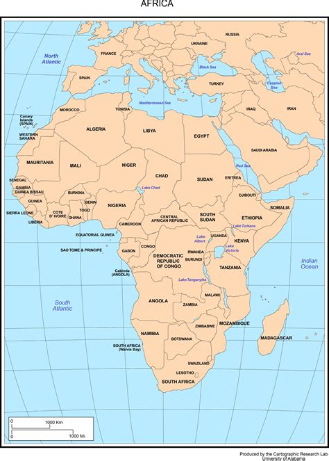 Africa Capital Map