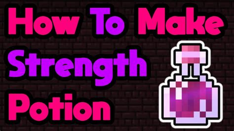 How To Make Potion Of Strength In Minecraft YouTube