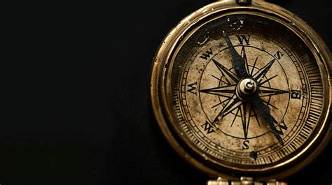 Compass On Black Background Compass Direction Navigation Background