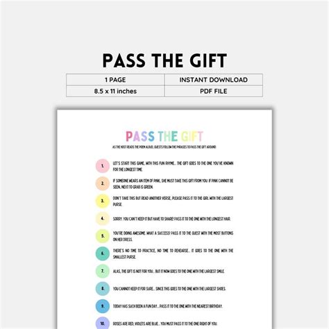 Pass The T Game Printable Party Game Fun And Interactive Group