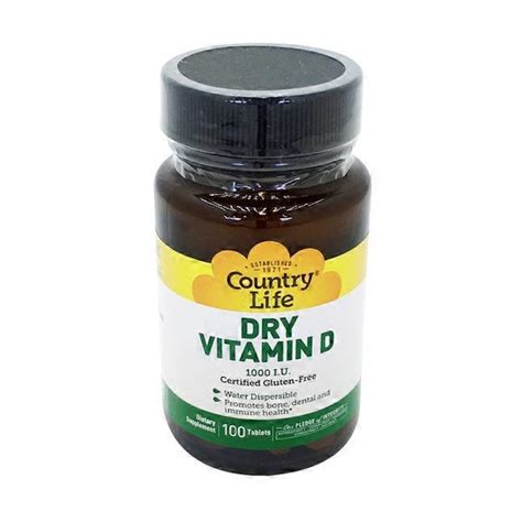 Country Life Dry Vitamin D Iu Tablets Ct Instacart