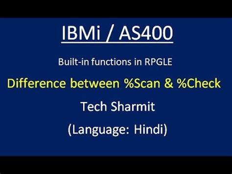 Difference Between Scan And Check In Rpgle Ibm I As