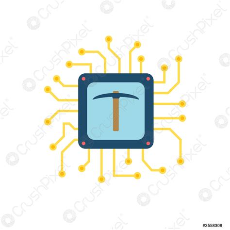 Cpu Mining Flat Vector Icon Stock Vector 3558308 Crushpixel