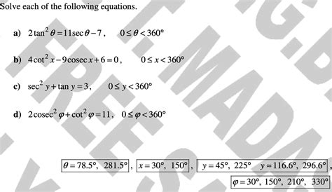 A Level Maths Trigonometry