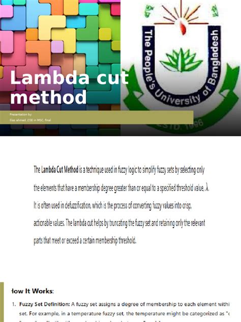 Lambda Cut Method Pdf