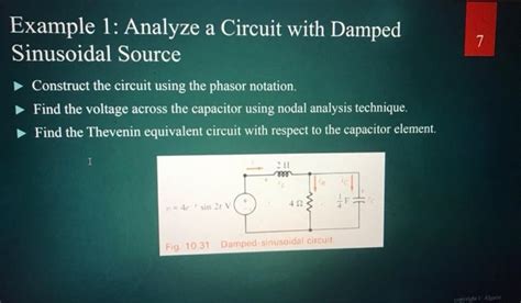 Solved Example 1 Analyze A Circuit With Damped Sinusoidal