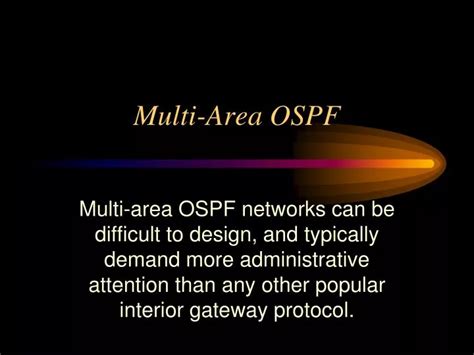 PPT Multi Area OSPF PowerPoint Presentation Free Download ID