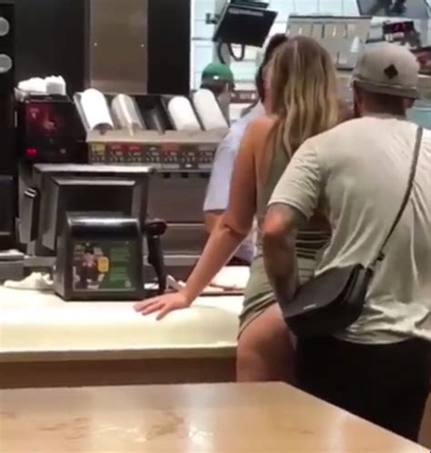 Shocking Moment Randy Couple Were Filmed Having Sex While Ordering Food At A Busy Mcdonalds Video