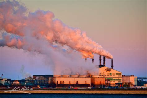 Sugar Factory Producing Smoke Pollution Into The Earth Hdr