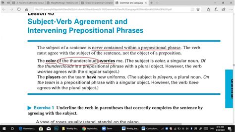 Intervening Prepositional Phrases Youtube