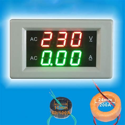 039inch Ac 500v 100a Digital Voltmeter Ammeter Panel With Current