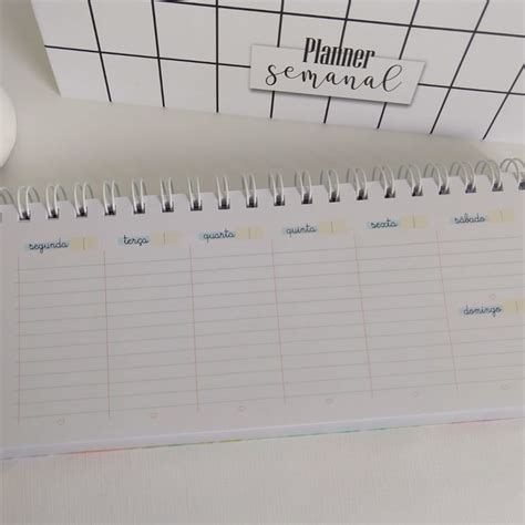 Desk Planner Semanal De Mesa Estilo Teclado Elo7