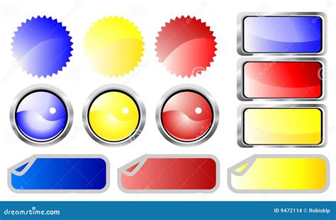 Glossy Icons And Buttons Stock Vector Illustration Of Design 9472114