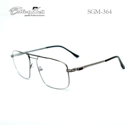 Metal Body Classic Design Rectangular Eye Glasses Form Stylish Men