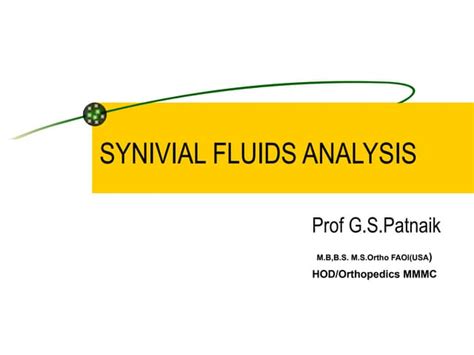 Synovial Fluid Analysis Ppt