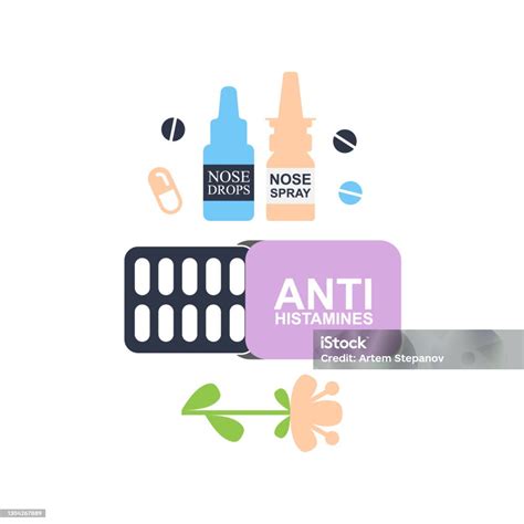 Antihistamine Pills Icon Anti Histamine Tablets Anti Allergy Medicine