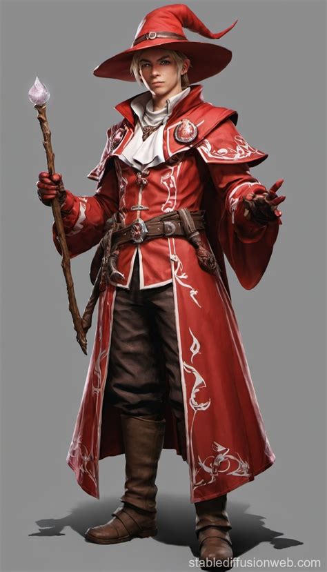 Red Mage Full Body Portrait Stable Diffusion Online