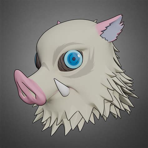 🐗 Demon Slayer Inosuke Hashibira Boar Mask For Cosplay・ Stl File For 3d