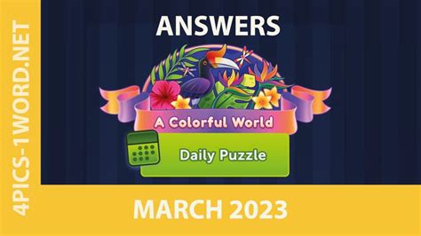 4 Pics 1 Word Daily Puzzle March 2023 Daily Puzzle Words Answers