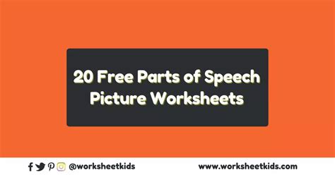 20 Free Parts Of Speech Worksheets Printable Pdfs For K 1