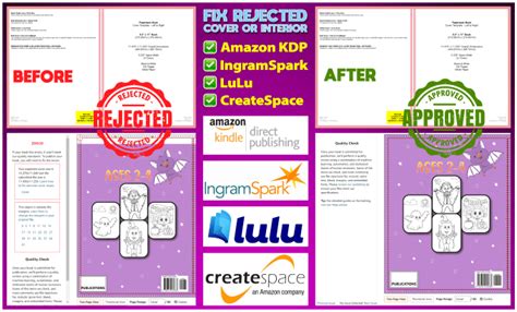 Fix Format Edit Resize Your Rejected Amazon Kdp Book Cover And Design By Selim778 Fiverr
