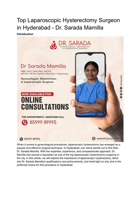 Ppt Top Laparoscopic Hysterectomy Surgeon In Hyderabad Dr 2