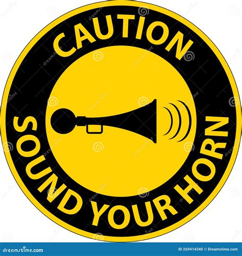 Caution Sound Your Horn Symbol Sign On White Background Stock Vector