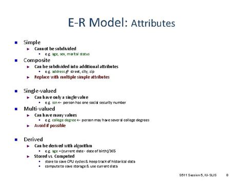 Entity Relationship Modeling Normalization S 511 Session 5