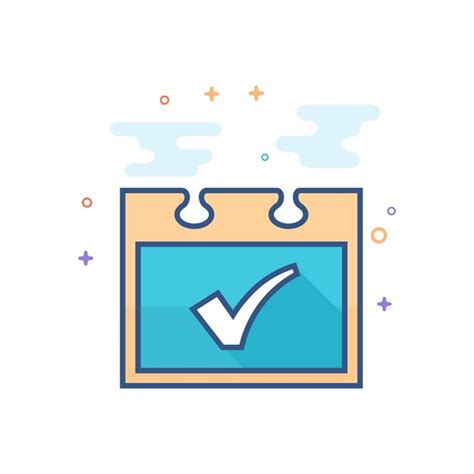 Premium Vector Check Mark Icon Flat Color Style Vector Illustration