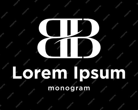 Premium Vector Classic Letter B Bb Hb Monogram Cut Out Beauty Wavy