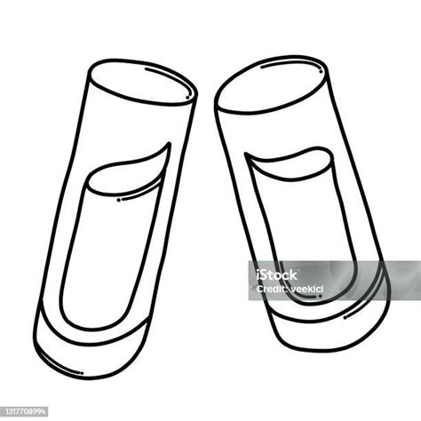 Kacamata Air Ikon Vektor Doodle Gambar Sketsa Ilustrasi Tangan Gambar