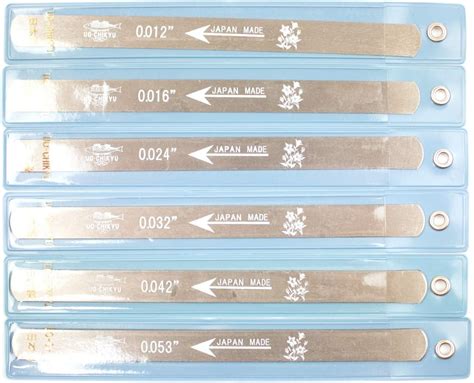 Jp Uo Chikyu 魚地球印 ナットファイル ナット溝用ヤスリ アコースティックギター弦用6本セット012 054 【日本製】 0012” 0054