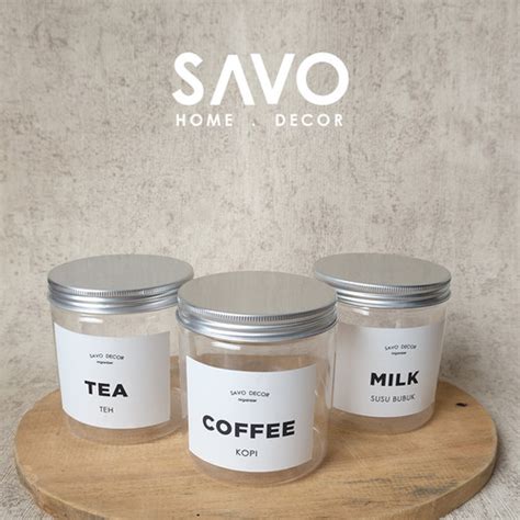 Jual Toples Bumbu Dapur Wadah Tempat Gula Kopi Teh 600ml Tea Kab