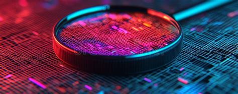 Magnifying Lens For Data Exploration And Analysis Stock Illustration Illustration Of Insight