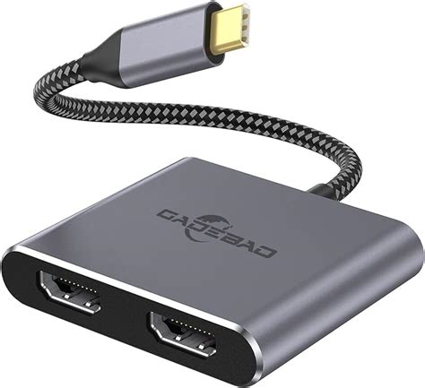 Usb C To Dual Hdtv Adapter Gadebao Usb Type C To 2 Hdtv Converter