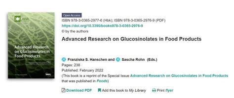 Foods Mdpi On Linkedin Mdpifoods Glucosinolates Food