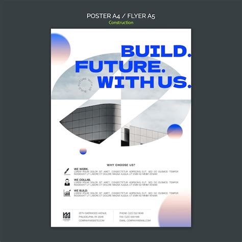 Premium Psd Construction Project Flyer Template