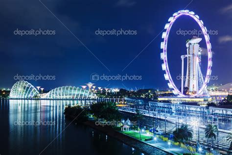 Singapore Skyline At Night Stock Editorial Photo © Leungchopan 37560257