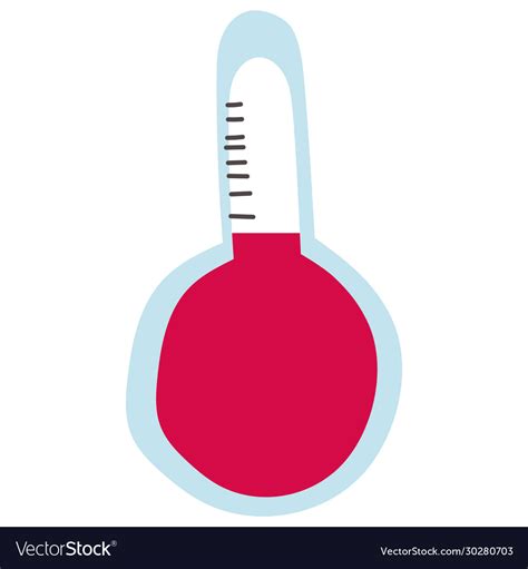 Thermometer Temperature Measure Isolated Icon Vector Image