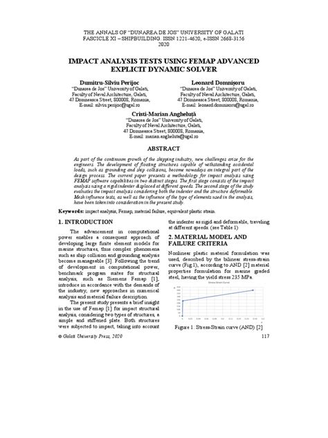Impact Analysis Tests Using Femap Advanced Explicit Dynamic Solver