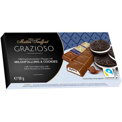 Maître Truffout Melkchocolade Met Melkcrème & Stukjes Cacaokoekjes 98g ...