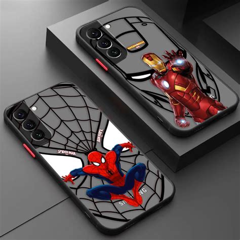 Criativo Homem Aranha Vingadores Heróis Matte Capa De Celular Para