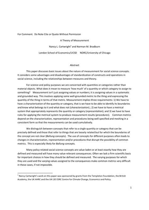 Pdf A Theory Of Measurement