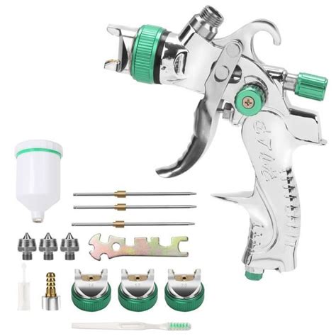 BMOT Pistolet à peinture HVLP avec godet à liquide ml Mpa L min Cdiscount Bricolage
