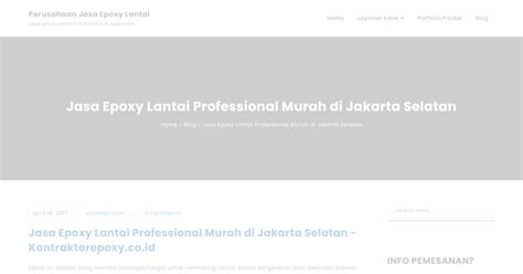 Jasa Epoxy Lantai Professional Murah Di Jakarta Selatan Perusahaan