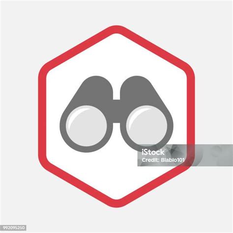 쌍안경으로 절연된 육각 감시에 대한 스톡 벡터 아트 및 기타 이미지 감시 공란 군사 Istock