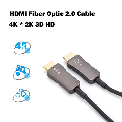 Cabo de Fibra Óptica HDMI 4k 60hz 2 0 2 0b 18gbps Ultra Velocidade 10m
