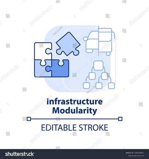 Infrastructure Modularity Light Blue Concept Icon Stock Vector Royalty