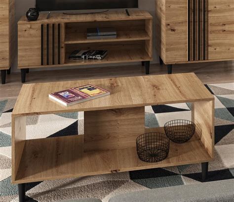 Beautysofa Couchtisch L11 Kaffeetisch Aus Holzbeine In Loft Stil Für