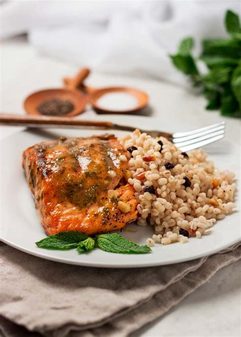 Honey Mustard Salmon Grilled Honey Mustard Glazed Salmon Grilled With